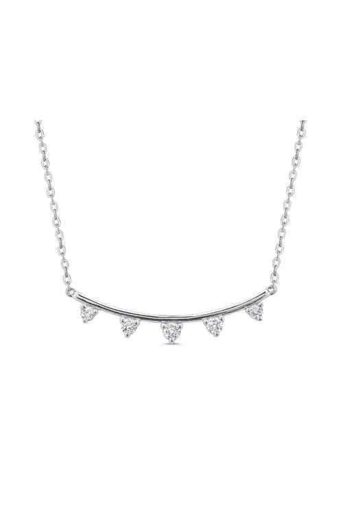 SEED2STONE Lab Grown Diamond Bar Necklace - Silver