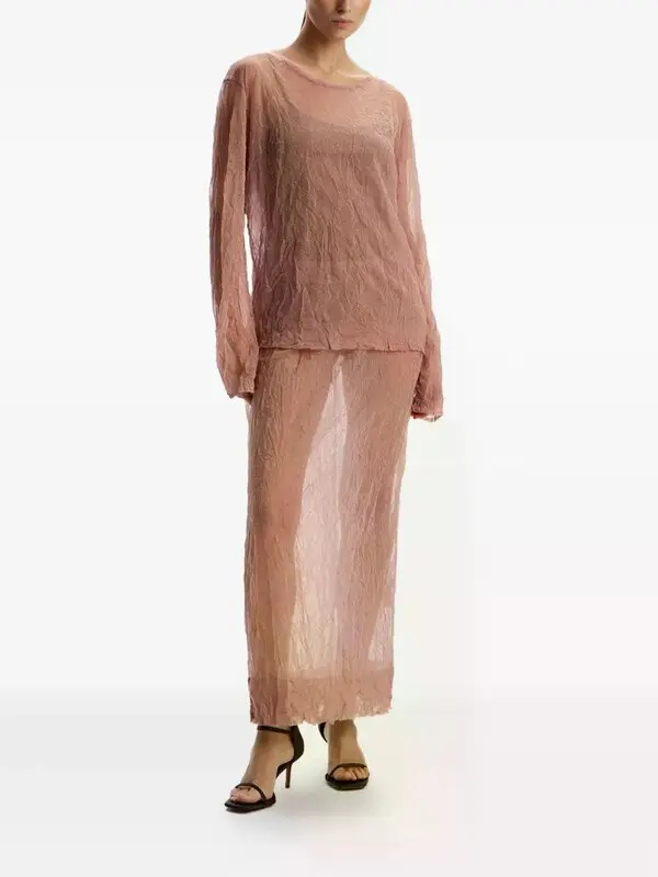 12 STOREEZ Crinkled Maxi Skirt