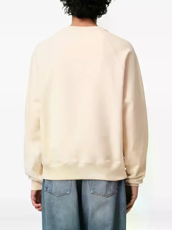 AMI Paris De Coeur Embroidered Sweatshirt - Neutrals