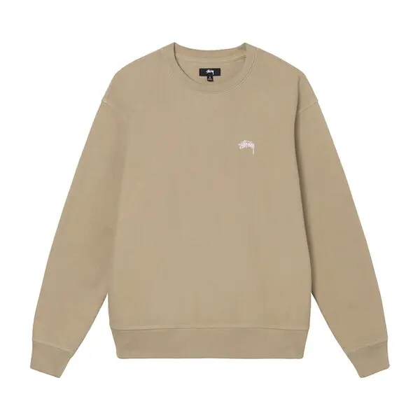 StÜssy Overdyed Stock Logo Crew - Tan