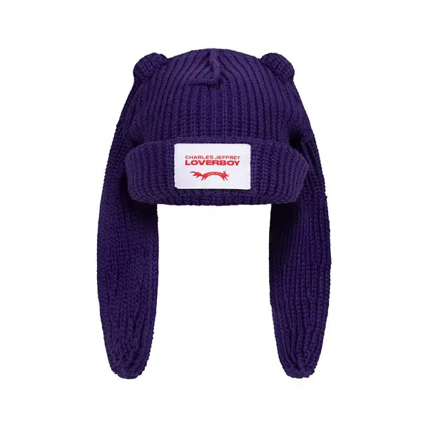 CHARLES JEFFREY Chunky Rabbit Beanie - Purple