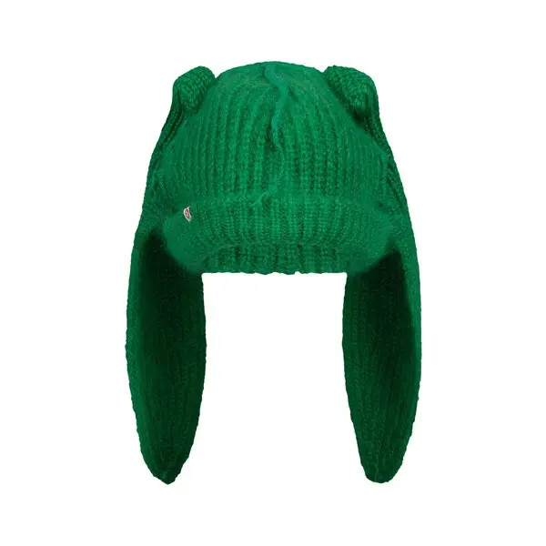 CHARLES JEFFREY Mohair Chunky Rabbit Beanie - Green