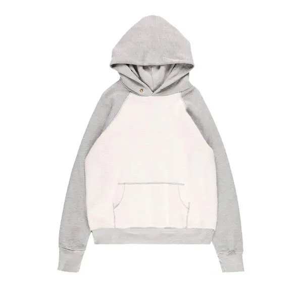 LES TIEN Heavyweight Classic Raglan Hoodie - Grey