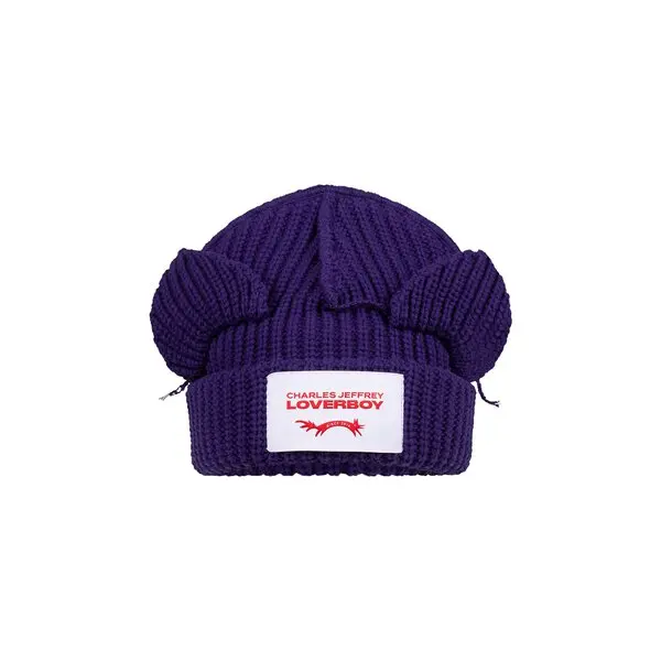 CHARLES JEFFREY Chunky Ears Beanie - Purple