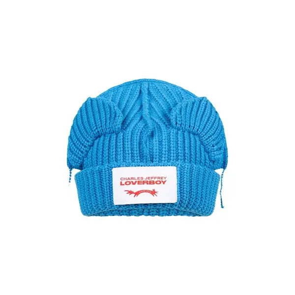 CHARLES JEFFREY Chunky Ears Beanie - Blue