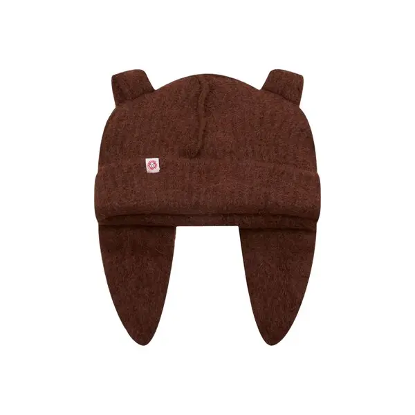 CHARLES JEFFREY Alpaca Chunky Rabbit Beanie - Brown