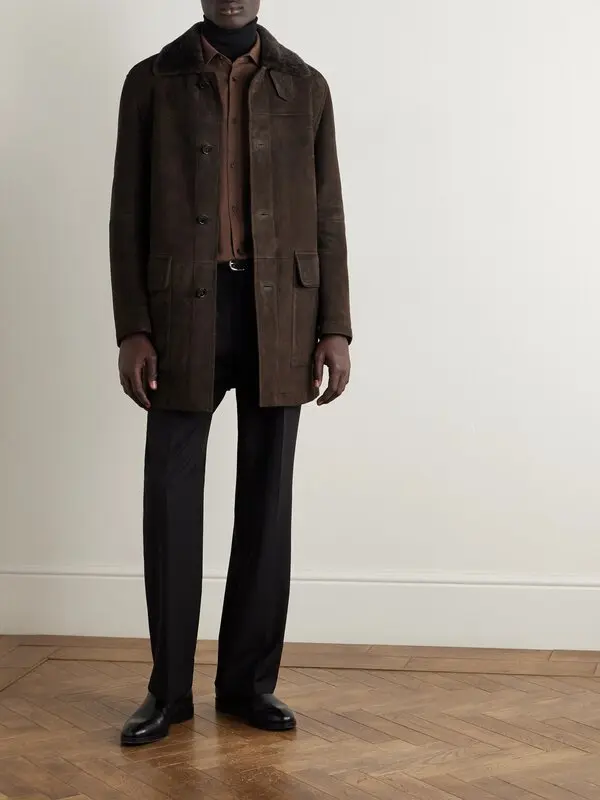 Zegna Shearling Coat - Brown