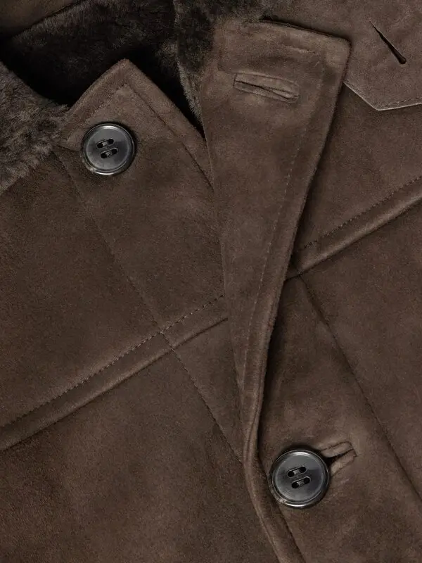 Zegna Shearling Coat - Brown