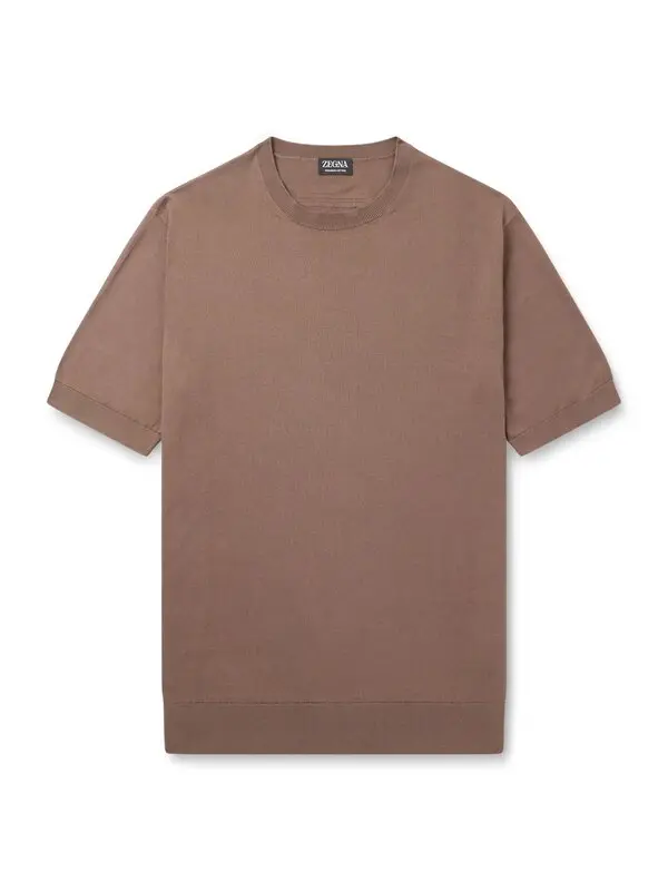 Zegna Cotton T-shirt - Brown