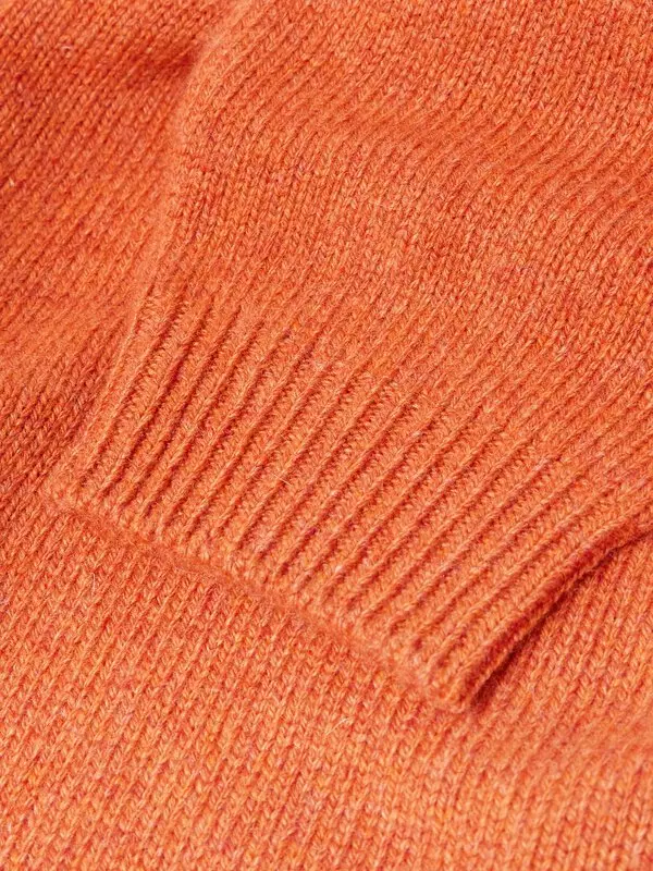 Sease Leather-trimmed Cashmere Half-zip Ski Sweater