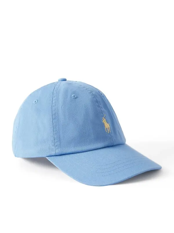 Ralph Lauren Logo-embroidered Cotton-twill Baseball Cap - Blue