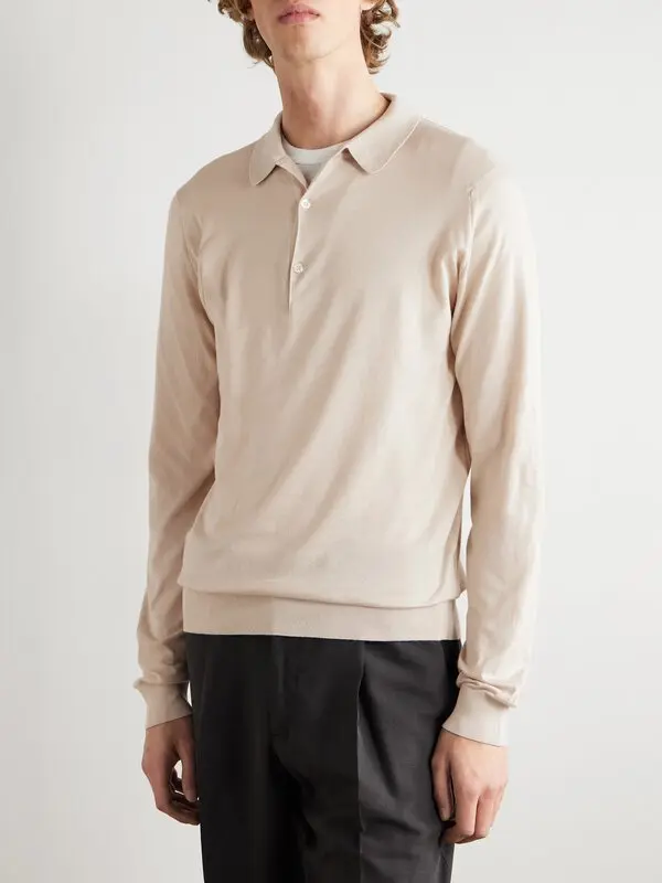 John Smedley Bradwell Slim-fit Cotton Polo Shirt - Neutrals