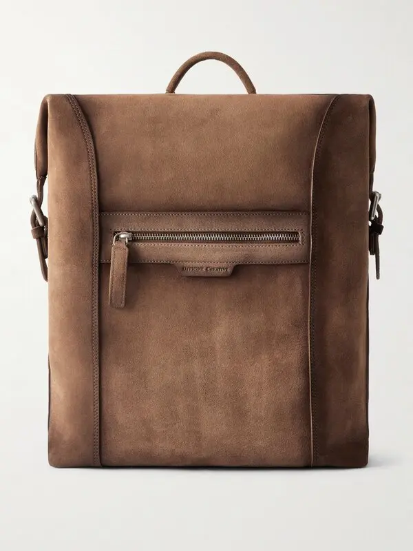 Officine Creative Jules Suede Backpack - Brown