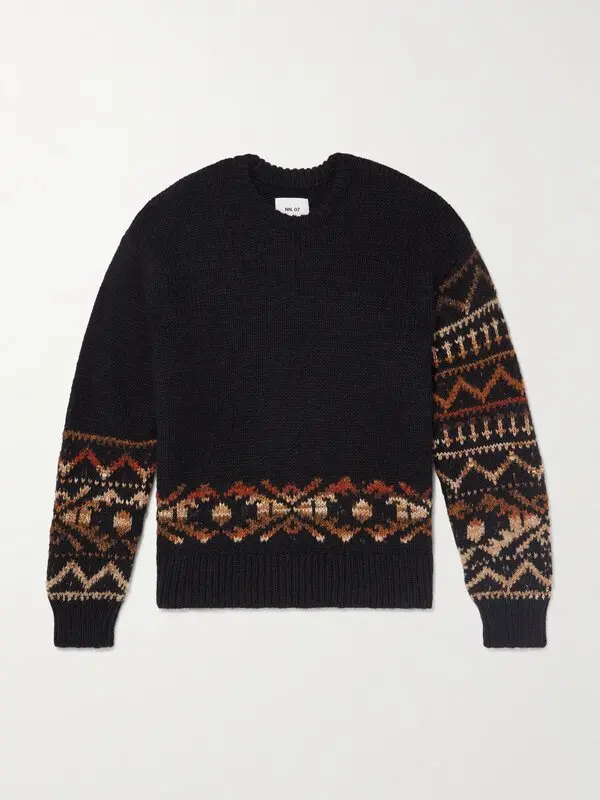Nn07 Emil Fair Isle Wool-blend Sweater