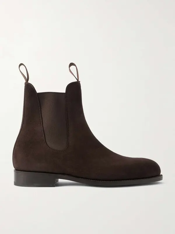 J.M. WESTON Suede Chelsea Boots