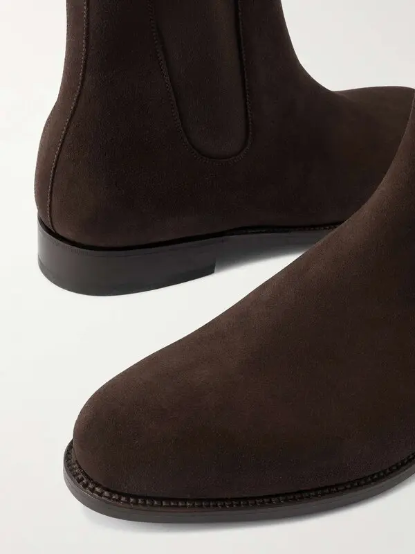 J.M. WESTON Suede Chelsea Boots