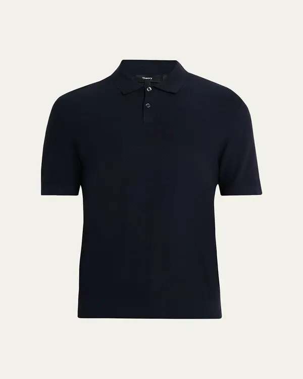 Theory Soris Short-sleeve Polo Shirt - Baltic