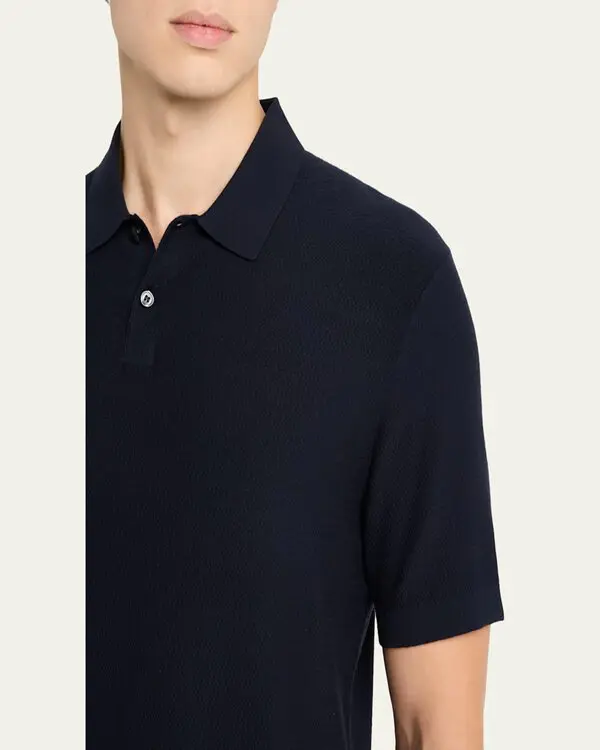 Theory Soris Short-sleeve Polo Shirt - Baltic
