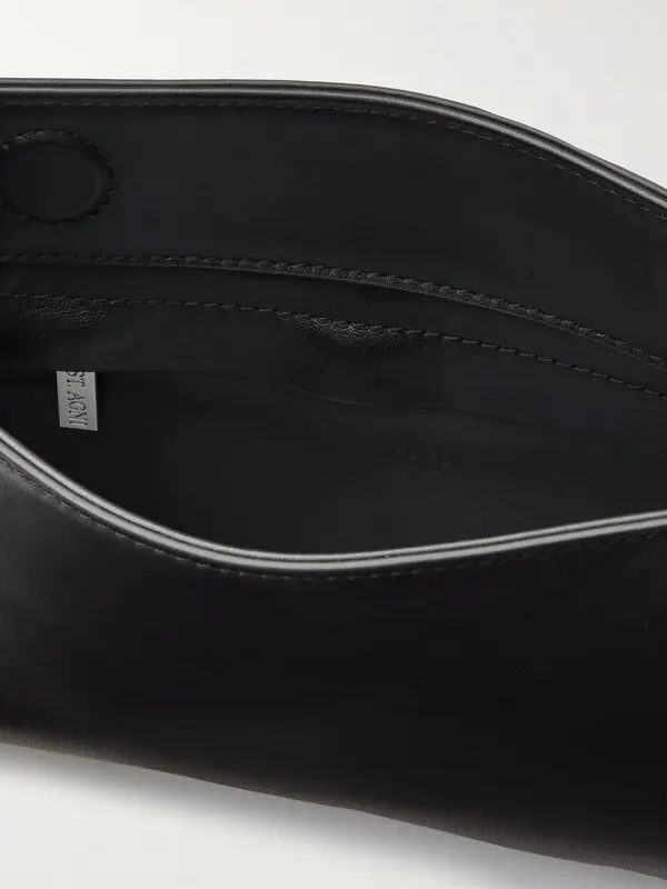 ST. AGNI 90s Leather Shoulder Bag - Black