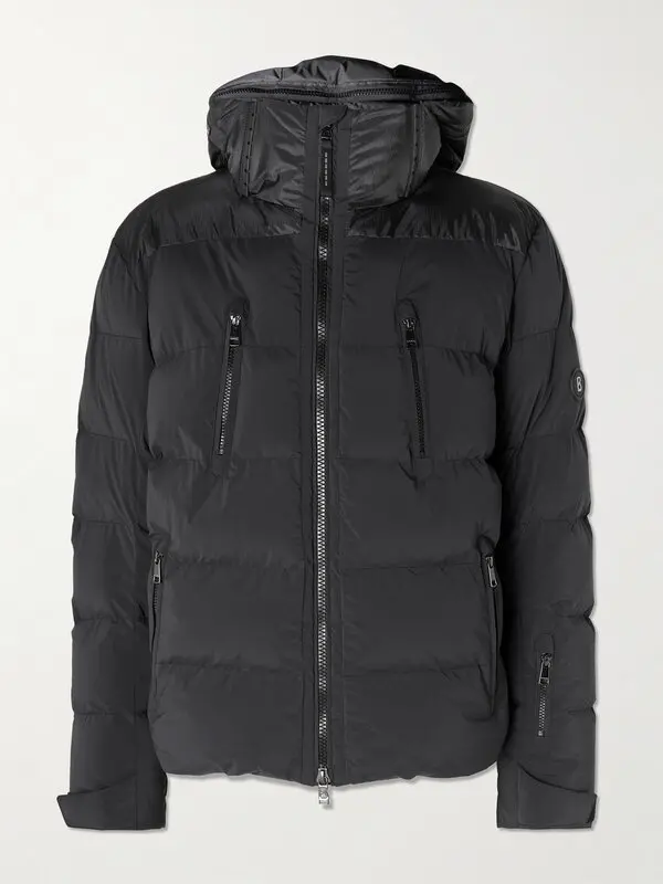 Bogner Blaine Panelled Quilted Shell Hooded Jacket