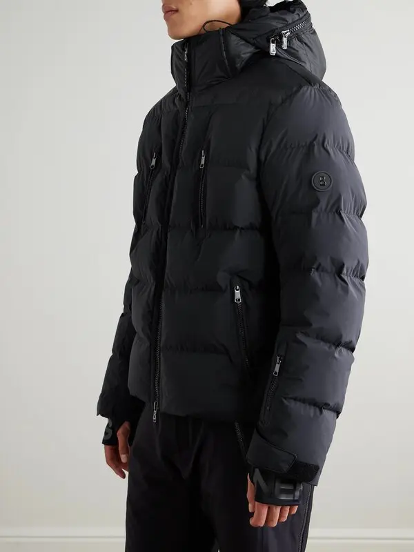 Bogner Blaine Panelled Quilted Shell Hooded Jacket