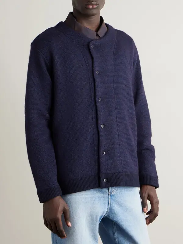 Blue Blue Japan Intarsia Wool-blend Cardigan