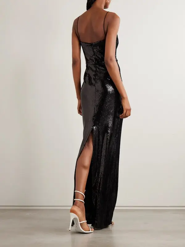 Rebecca Vallance Lyra Sequin Embellished Maxi Dress - Black
