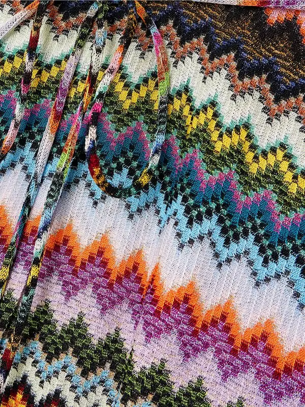 Missoni Mare Striped Metallic Crochet-knit Maxi Wrap Skirt - Multi