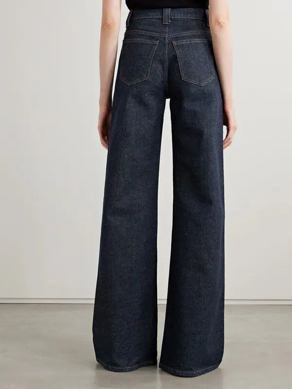 Khaite Dane High-rise Wide-leg Jeans - Blue