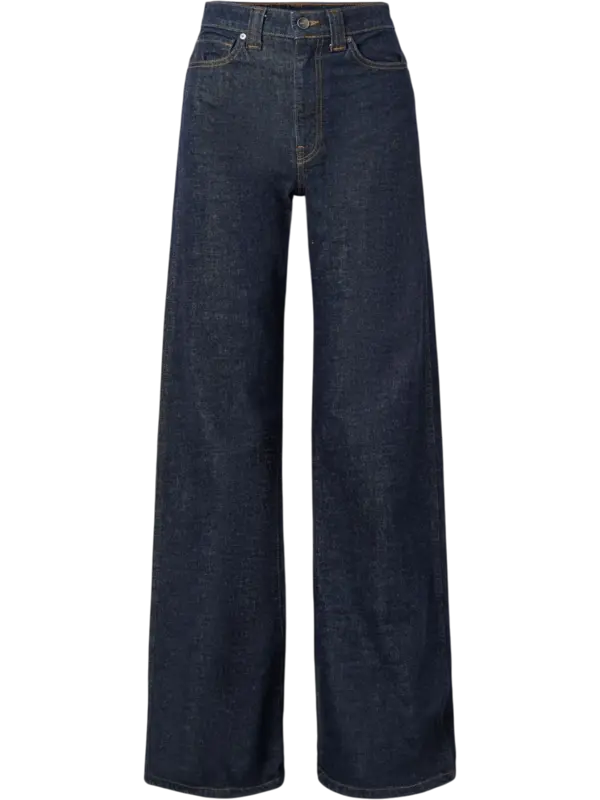Khaite Dane High-rise Wide-leg Jeans - Blue