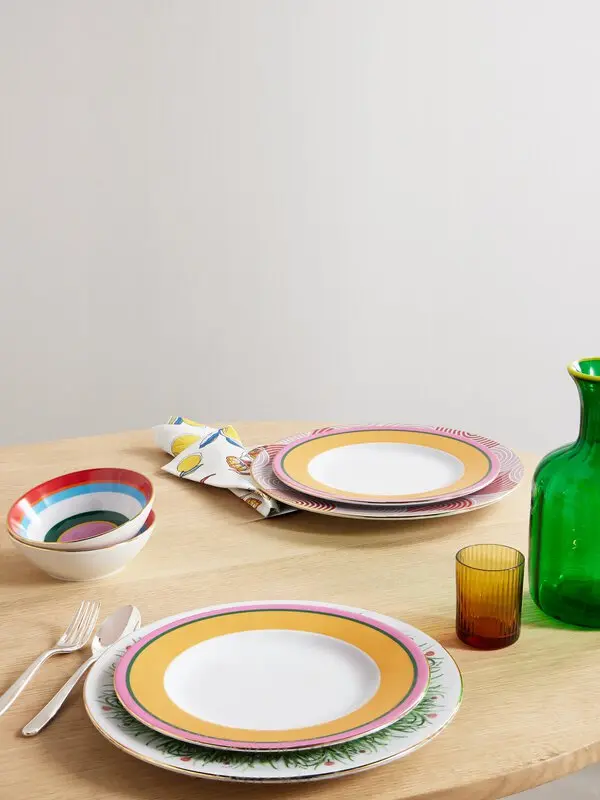 La DoubleJ Set Of Two Dinner Plates - Yellow