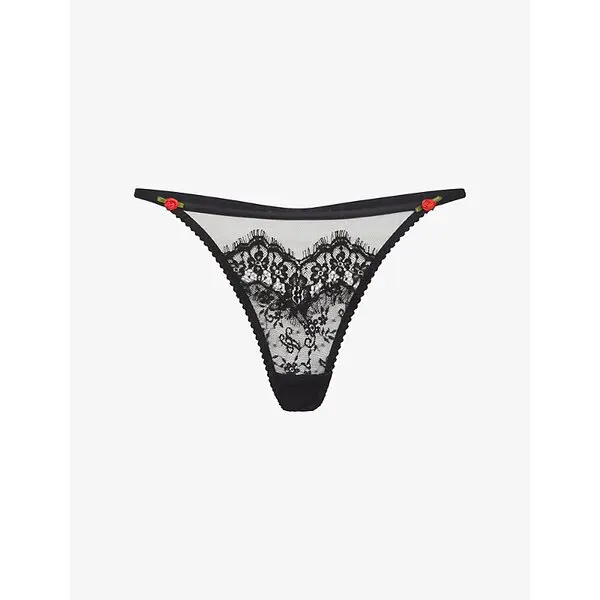 Agent Provocateur Classisa Lace Thong - Black