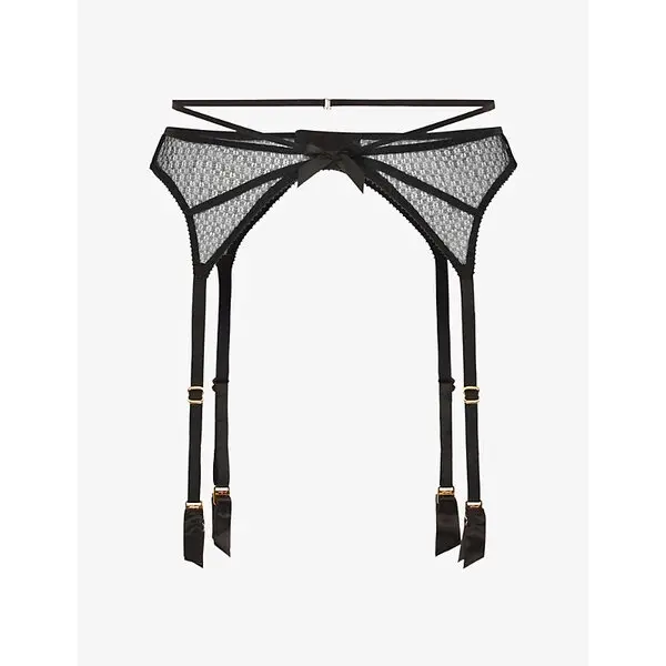 Agent Provocateur Nicki Mesh Suspenders - Black
