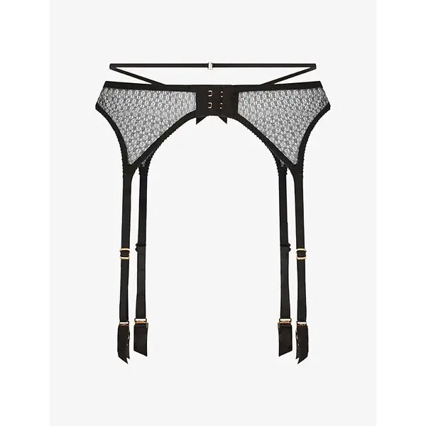 Agent Provocateur Nicki Mesh Suspenders - Black