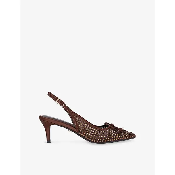 Carvela Positano Vinyl Mesh Slingback Heels