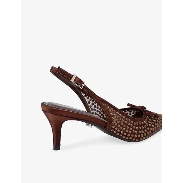 Carvela Positano Vinyl Mesh Slingback Heels