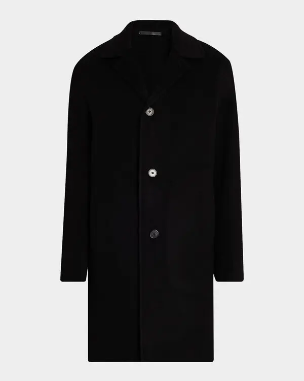 Theory Single-breasted Virgin Wool Coat - Black