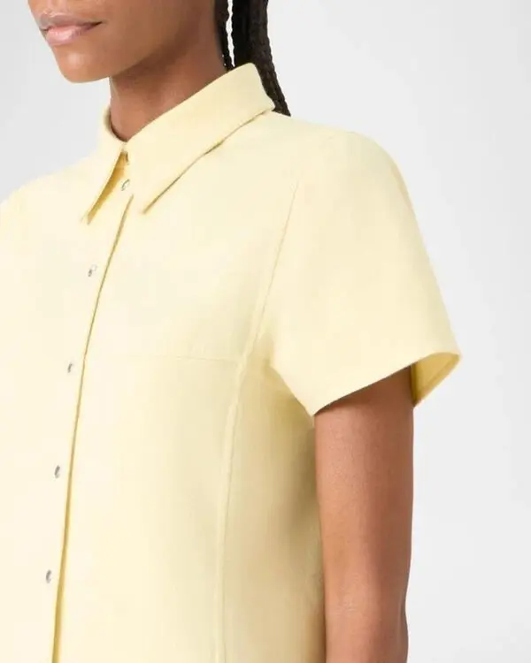 Akris Short-sleeve Cotton-silk Polo Dress - Sun