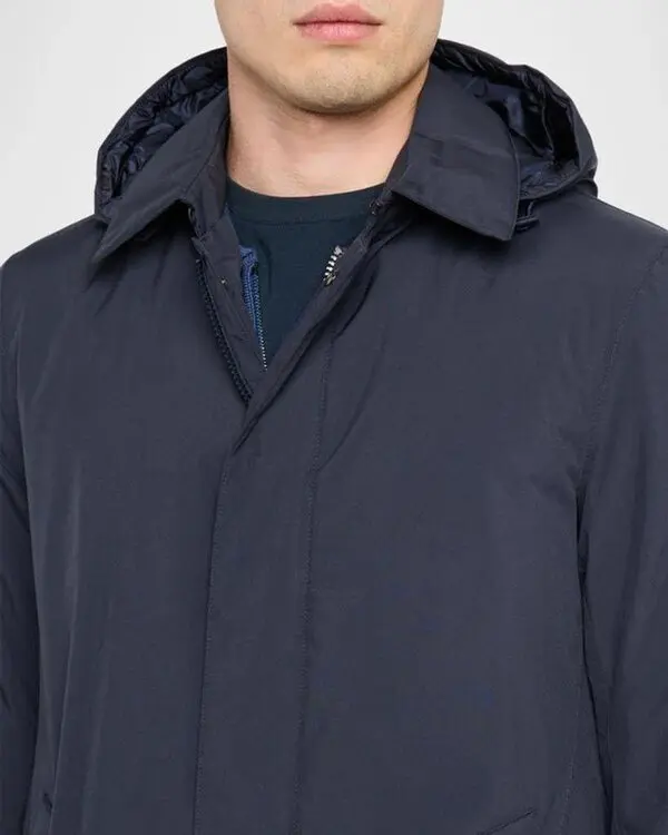 Herno Microfiber Parka With Removable Hood