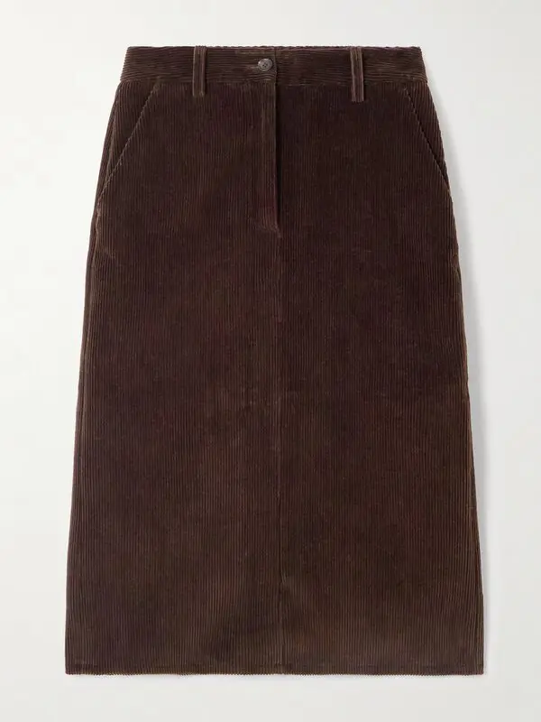 Bally Cotton-corduroy Midi Skirt
