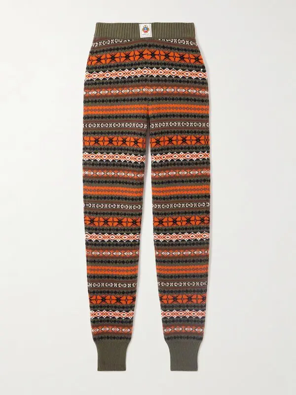 Bally Jacquard-knit Wool Leggings