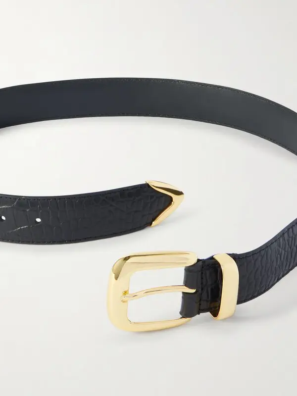 Anderson's Croc-effect Leather Belt