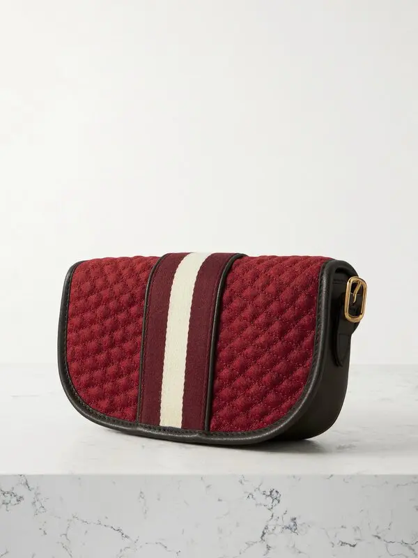 Bally Quilted Wool-bouclé Shoulder Bag
