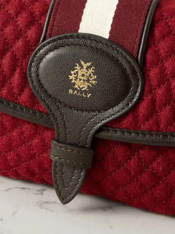 Bally Quilted Wool-bouclé Shoulder Bag