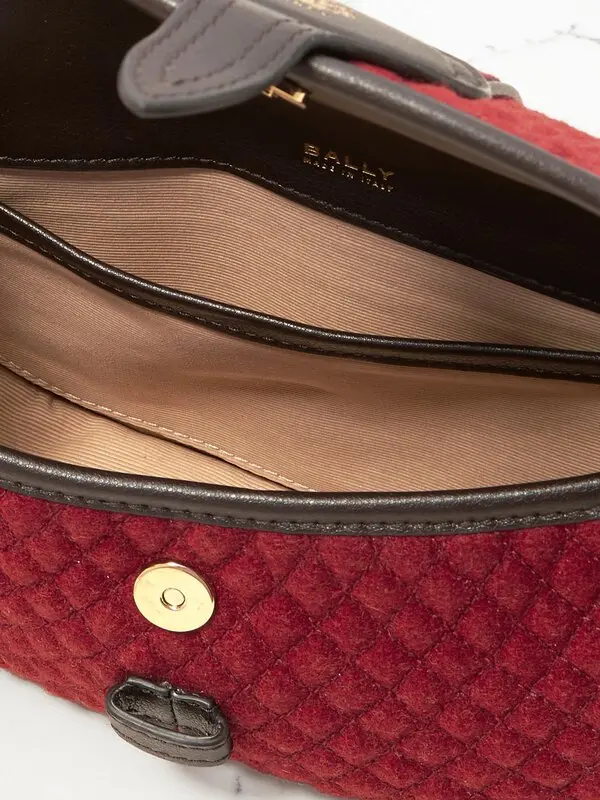 Bally Quilted Wool-bouclé Shoulder Bag