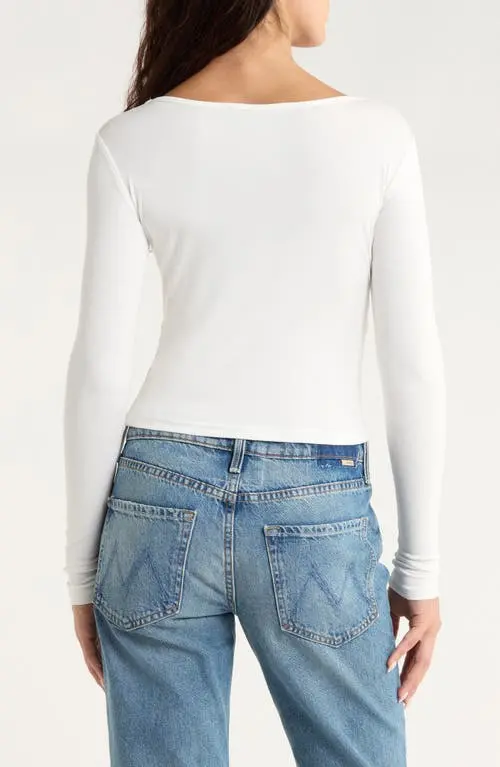 PACSUN Deep V Crop Top - White