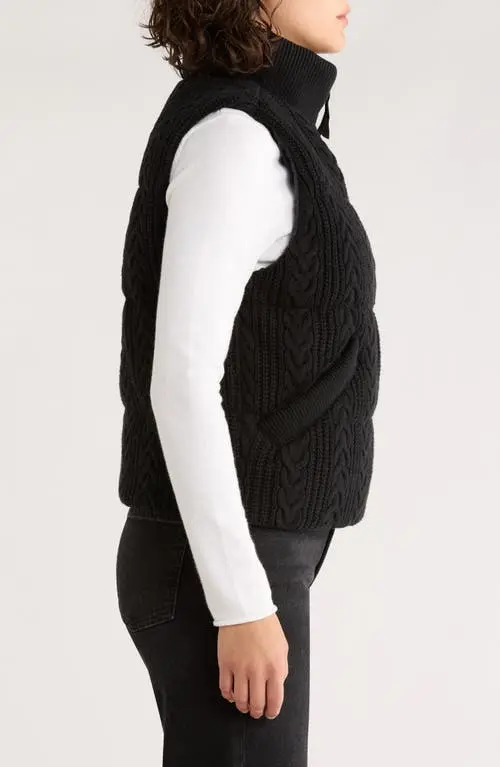Marine Layer Alba Reversible Cable Knit Puffer Vest