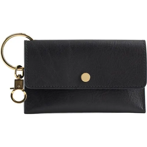 Madewell The Zip Leather Card Case Wallet - True Black