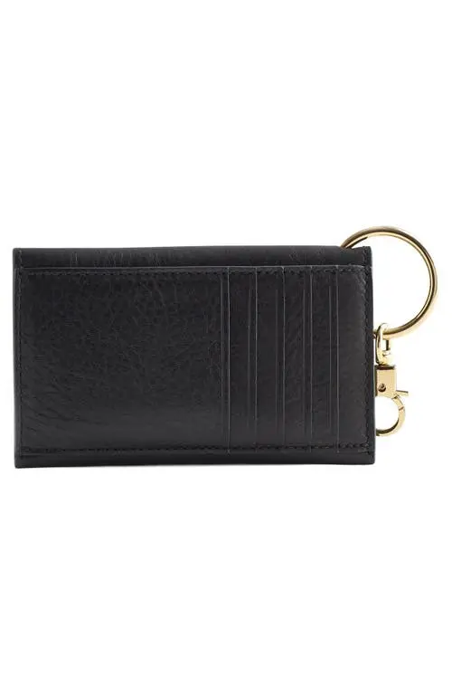 Madewell The Zip Leather Card Case Wallet - True Black