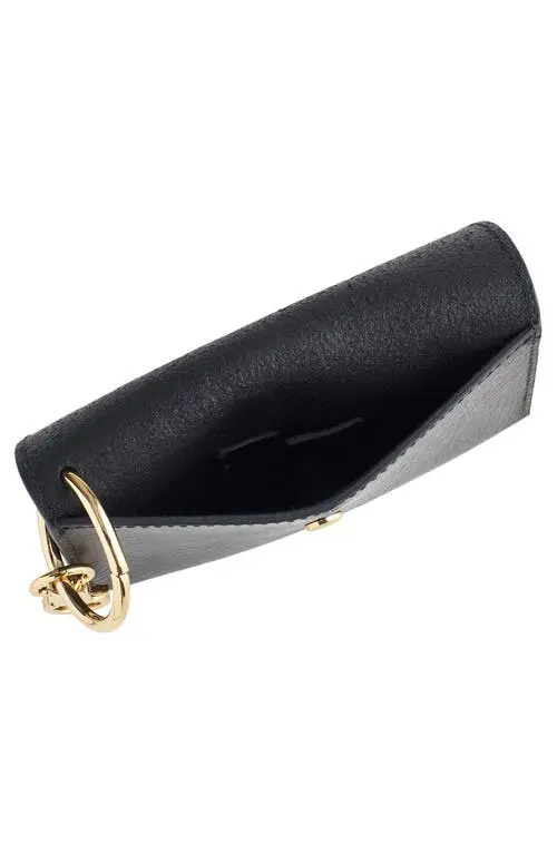 Madewell The Zip Leather Card Case Wallet - True Black